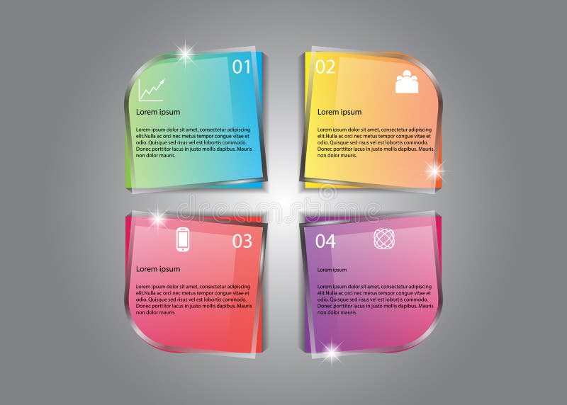 Vector Infographic Design Nice Glow Colorful Information Stock Vector ...