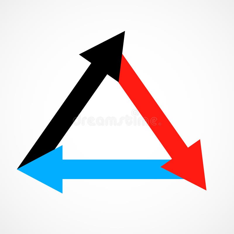 Vector Infographic Design Template with Arrows in Triangle Stock Vector ...