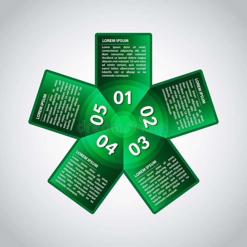 Vector Infographic Design Template. Business Concept with 5 Options ...