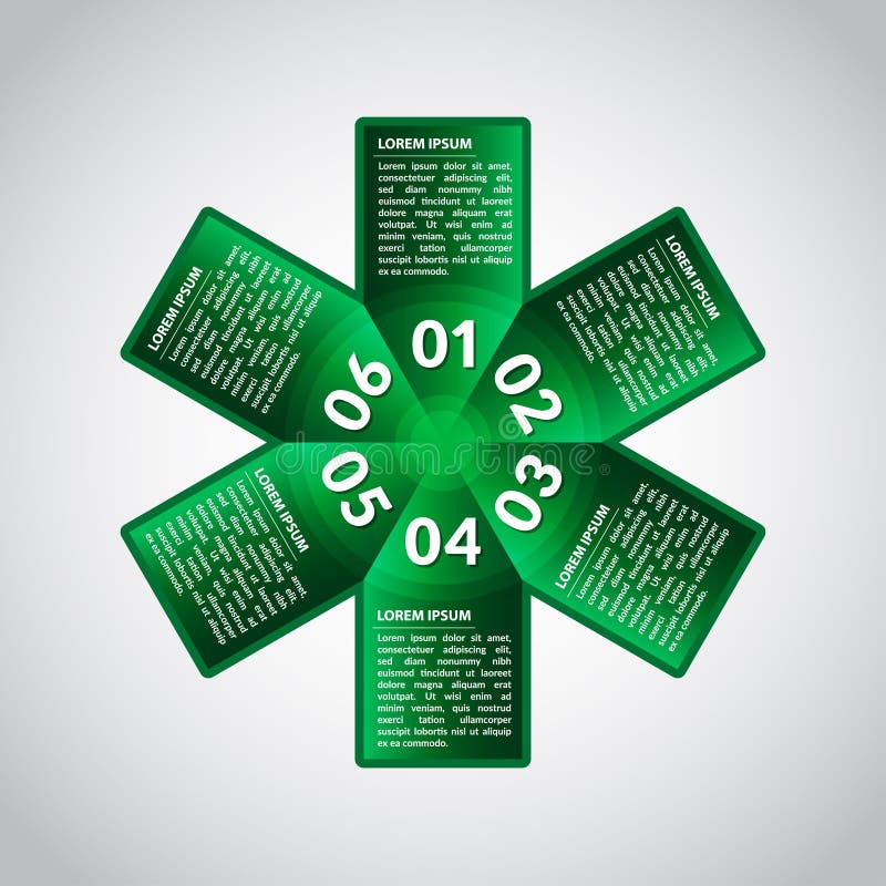 Vector Infographic Design Template. Business Concept with 6 Options ...