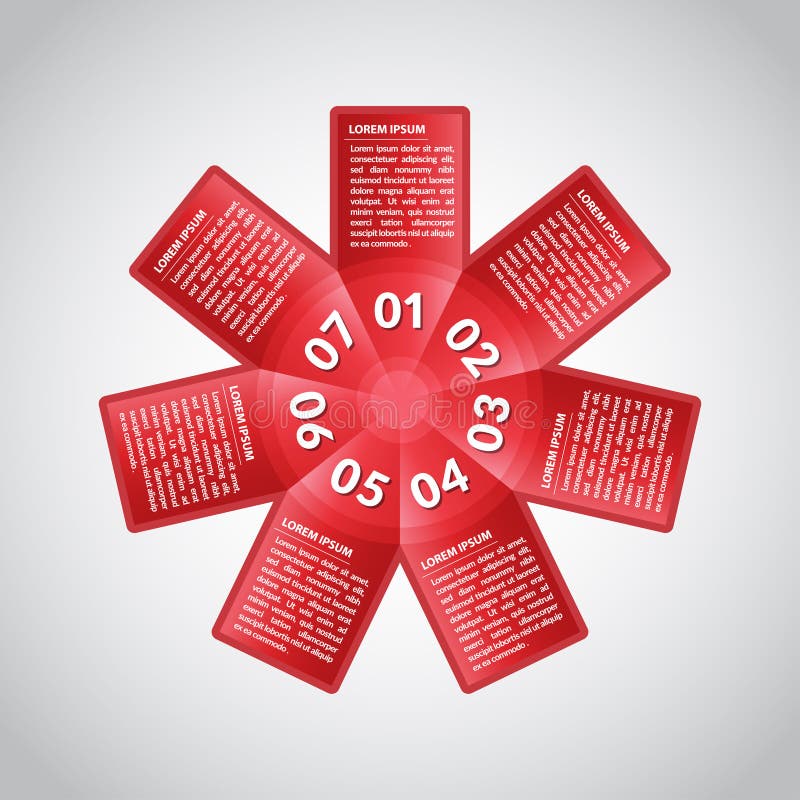 Vector Infographic Design Template. Business Concept with 7 Options ...