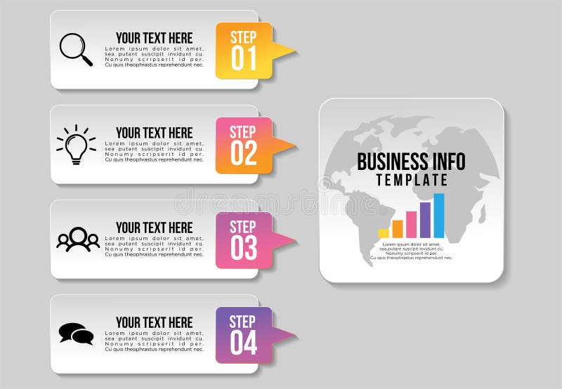 Vector Infographic Design Template with Options Steps and Marketing ...