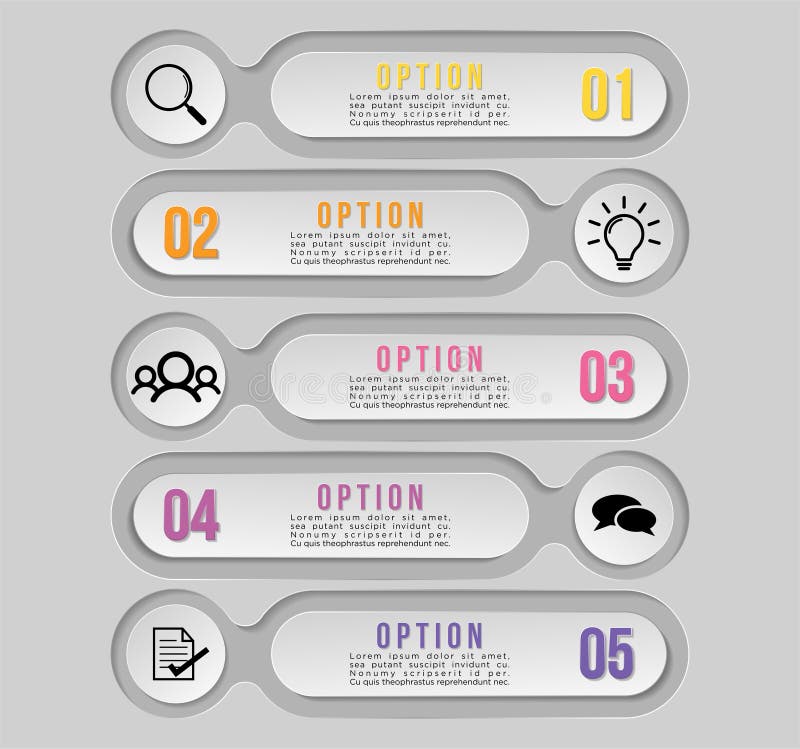 Vector Infographic Design Template with Options Steps and Marketing ...