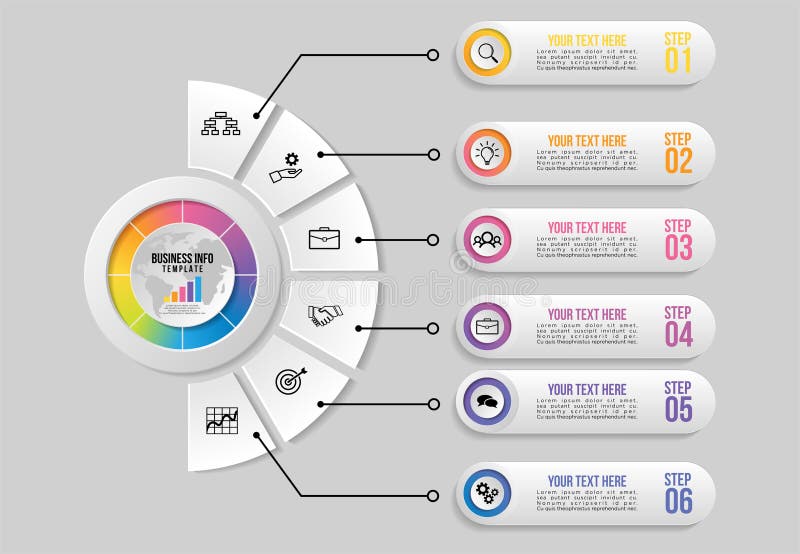 Vector Infographic Design Template with Options Steps and Marketing ...