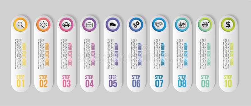 Vector Infographic Design Template with Options Steps and Marketing ...