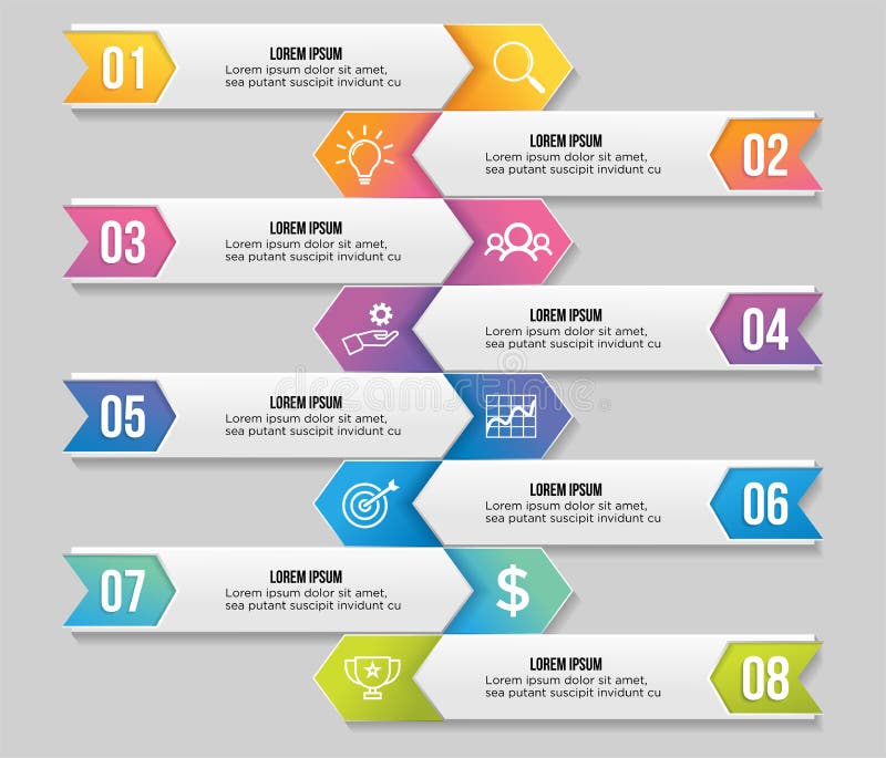 Vector Infographic Design Template with Options Steps and Marketing ...