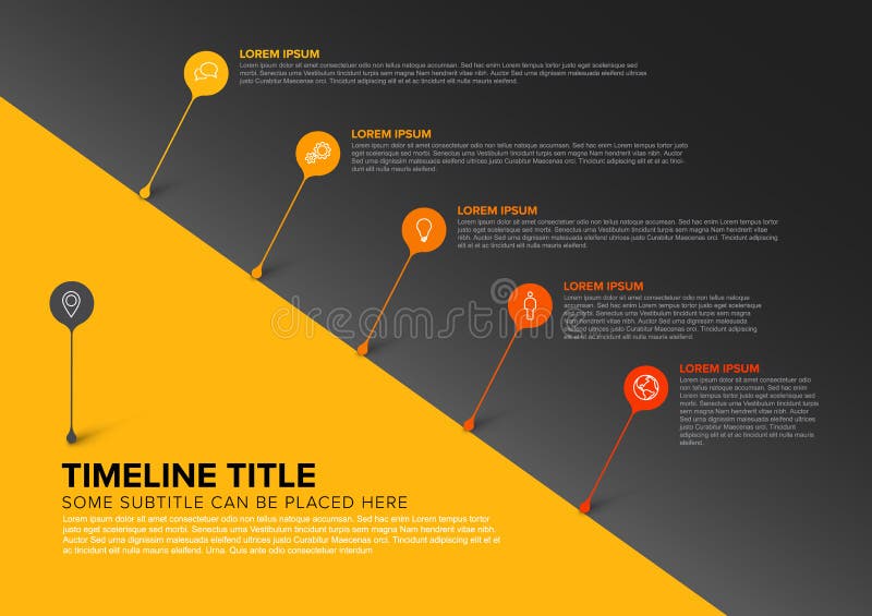 Infographic Diagonal Timeline Report Template Stock Vector ...