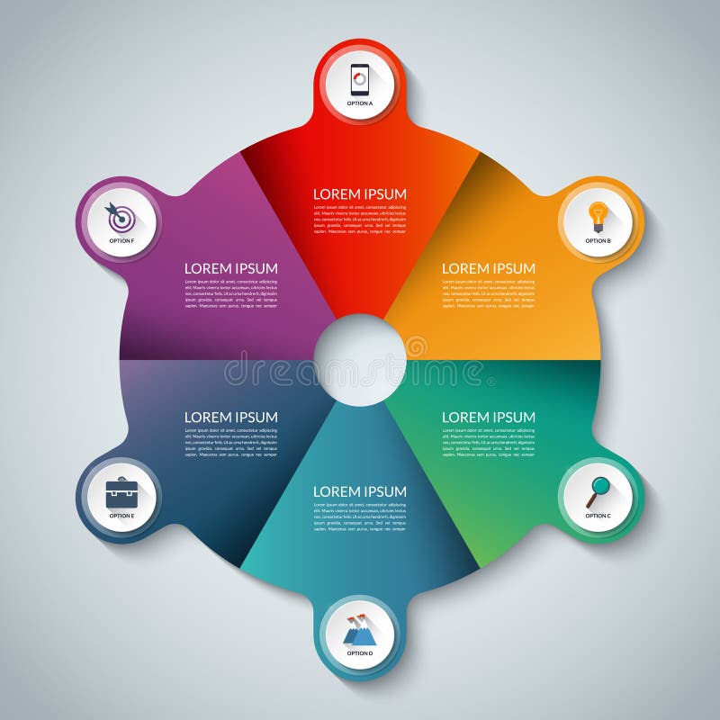 Infographic Design Template. Business Concept. Colorful Circle with ...