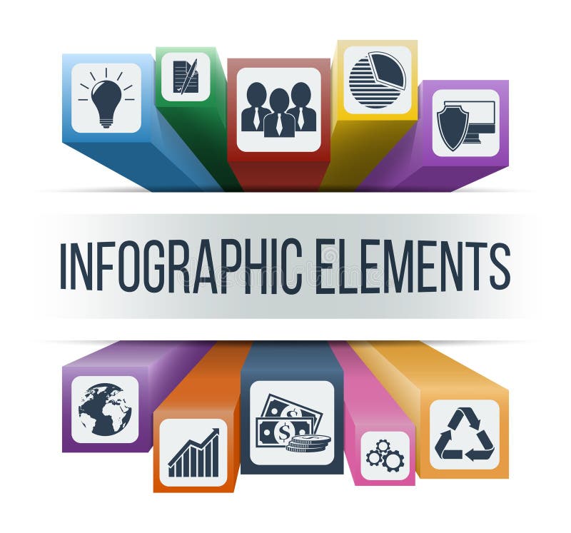 Vector Infographic Elements with Integrated Business Icons Stock Vector ...