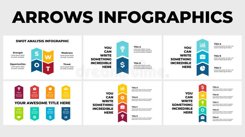 Arrows Vector Infographic. 7 Steps. Presentation Slide Template. Chart ...