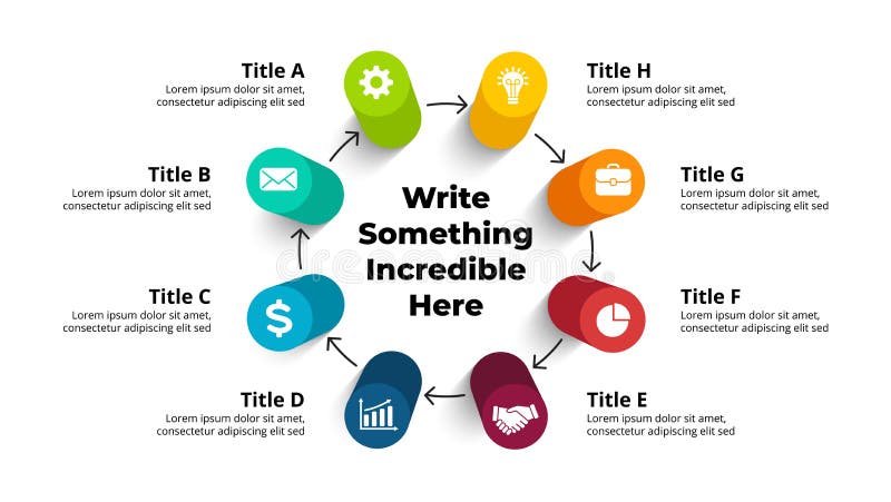 3D Vector Perspective Infographic. Presentation Slide Template. 8 Step ...