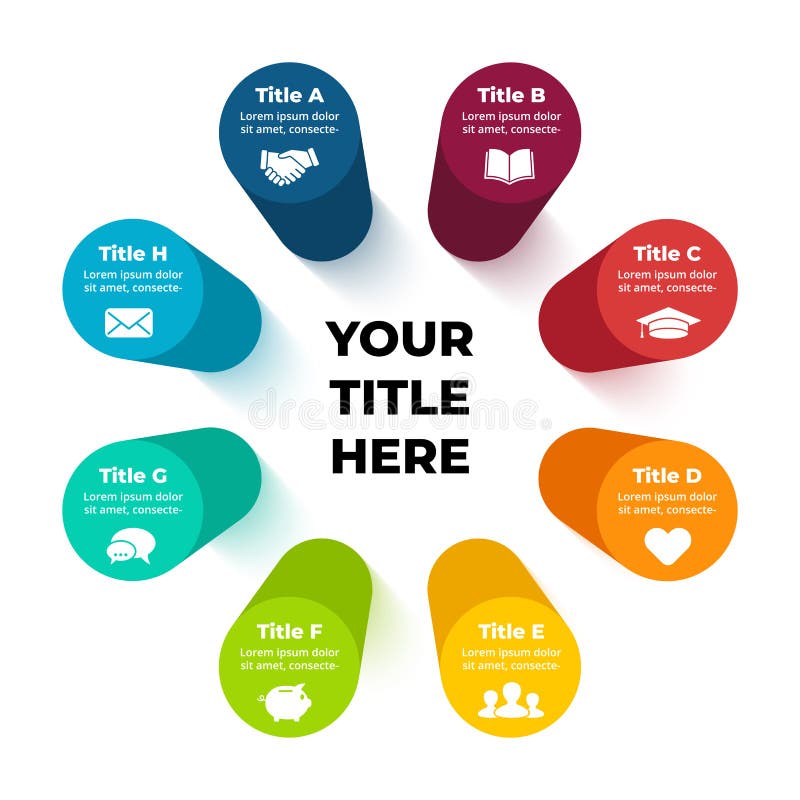 3D Vector Perspective Infographic. Presentation Slide Template. 8 Step ...
