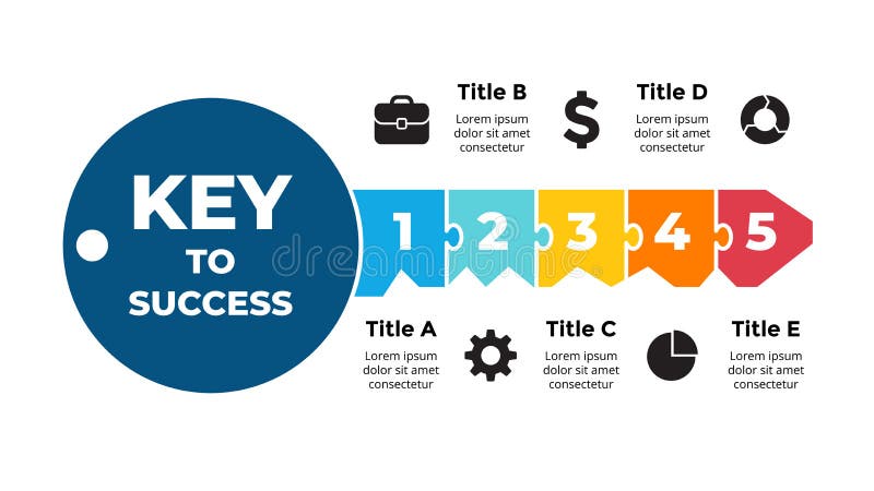 Key To Success Infographic. Business Solution Presentation Slide ...