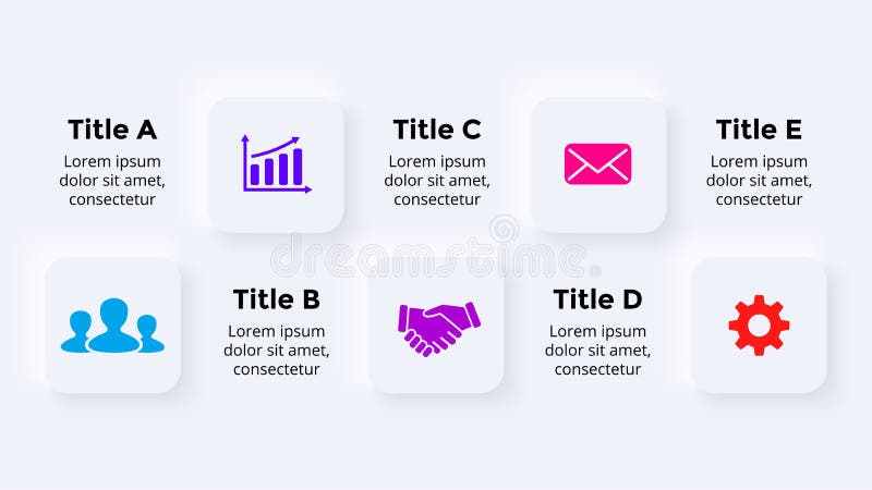 Neumorphic Vector Infographic. Presentation Slide Template. Squares ... Neumorphic Vector Infographic. Presentation Slide Template. Squares ...