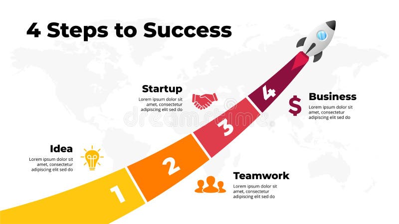 Startup Vector Infographic. Rocket Launch. Presentation Slide Template ...