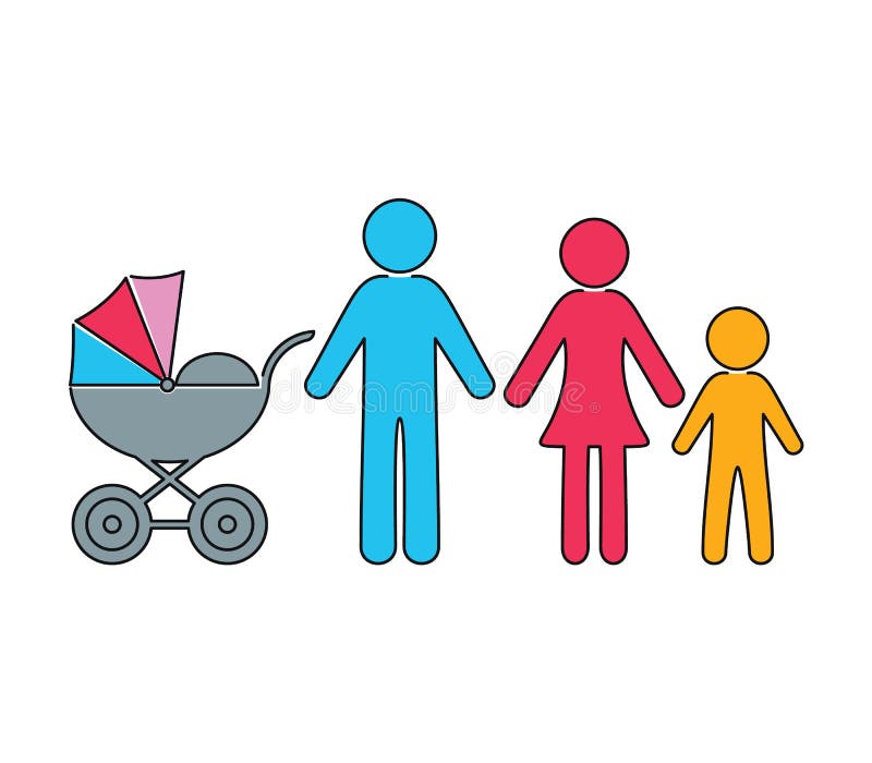 Vector Family Infographic Icons Stock Vector - Illustration of ...