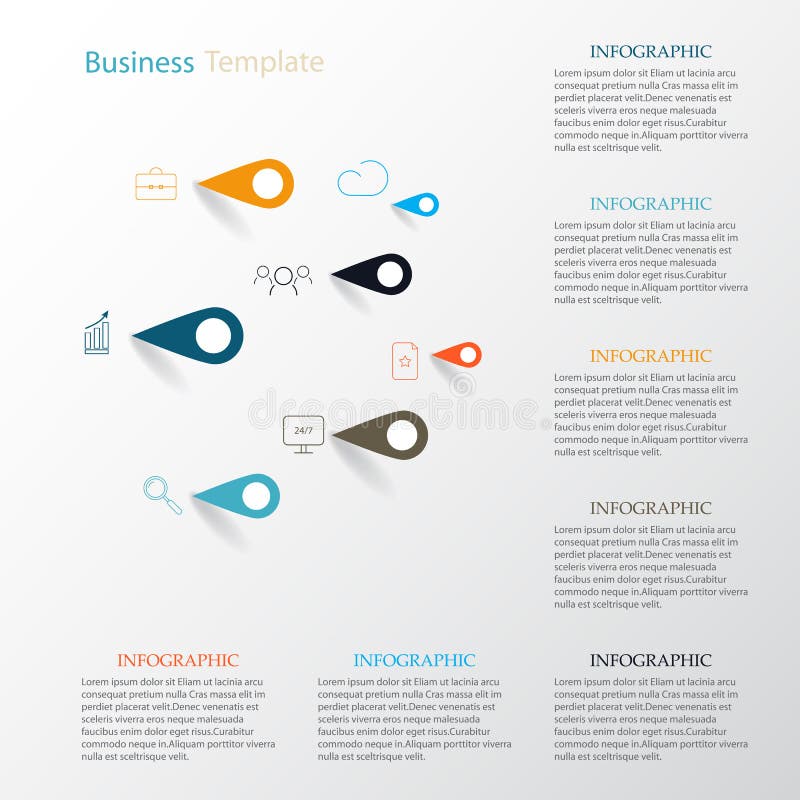 Vector Infographic.Icons and Signs Infographic Eps10 Stock Illustration ...