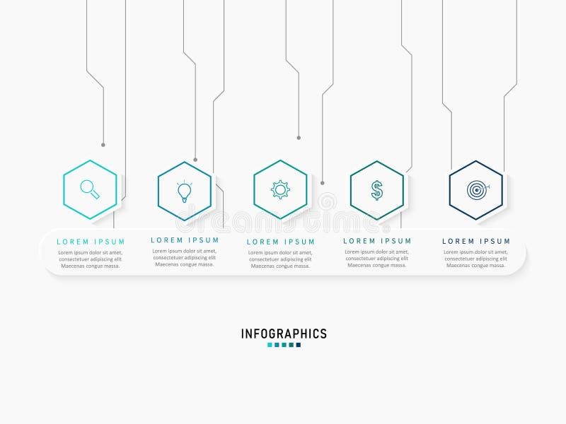 Vector Infographic Label Design Template with Icons and 5 Options or ...