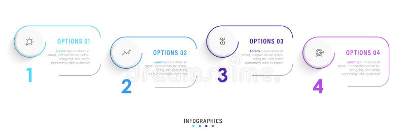 Vector Infographic Label Design Template with Icons and 4 Options or ...
