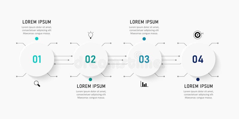 Vector Infographic Label Design Template with Icons and 4 Options or ...