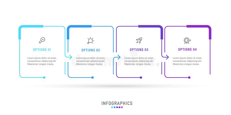 Vector Infographic Label Design Template with Icons and 4 Options or ...