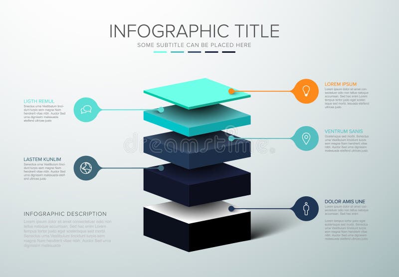 Vector Teal Infographic Diagram Template Stock Vector - Illustration of ...