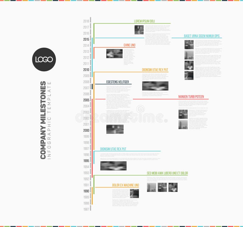 Vector Infographic Multi Timeline Report Template Stock Vector ...