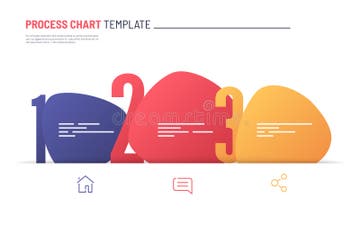 Vector Infographic Numbered Process Chart Template. Three Steps Stock ...