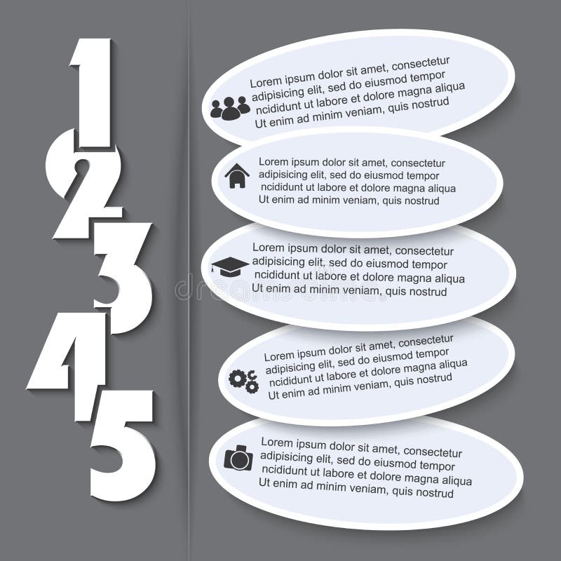 Vector Infographic with Numbers Stock Vector - Illustration of numbers ...