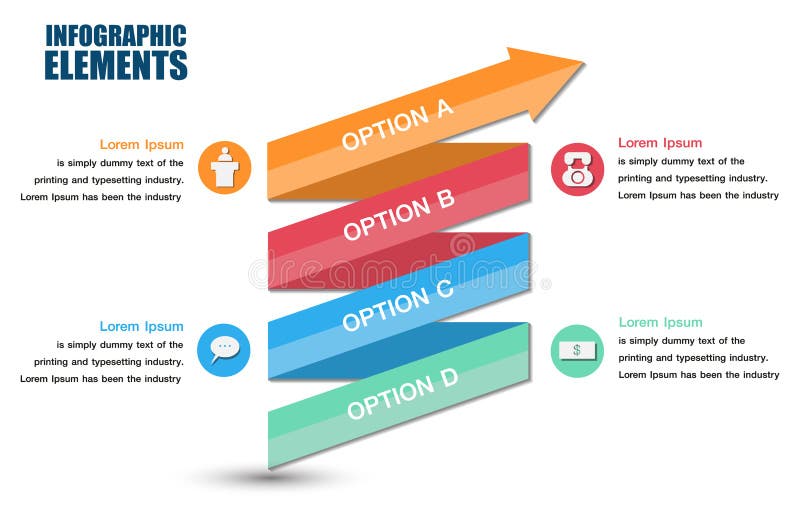 Vector infographic pijlen vector illustratie. Illustration of diagram ...