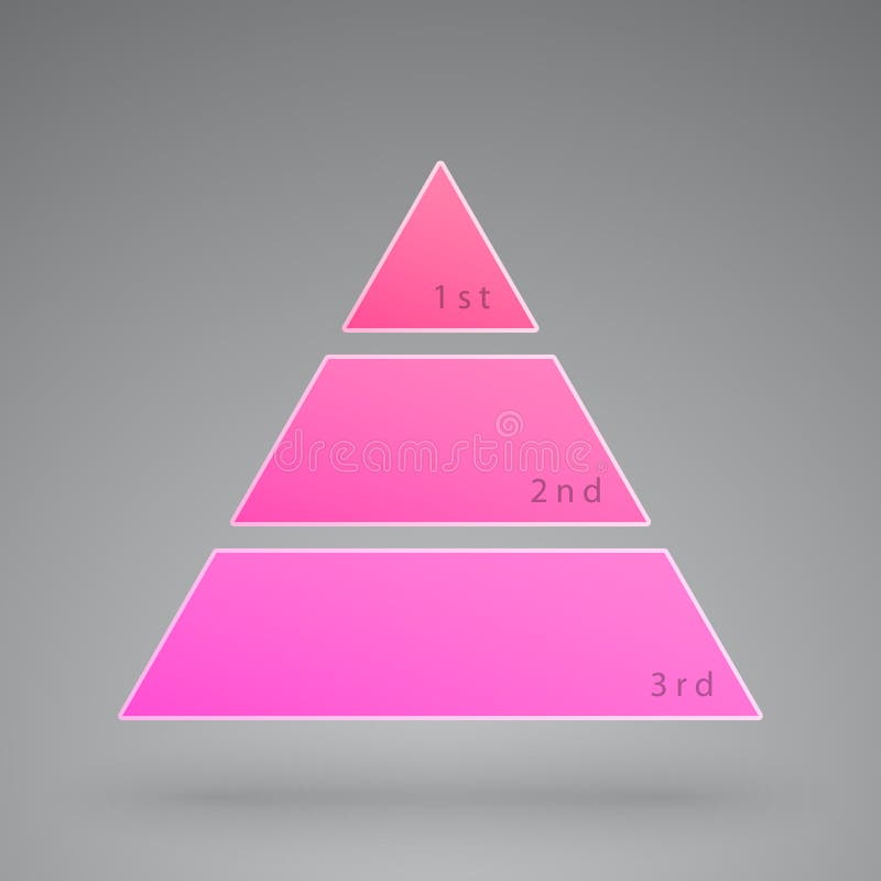 Vector Infographic Pink and Purple Pyramid on Gray Background Stock ...