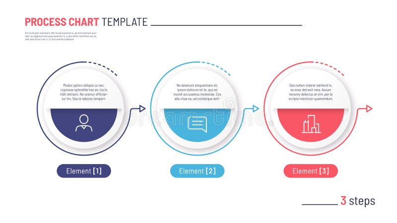 Three Steps Timeline or Milestone Infographic Chart. Stock Vector ...