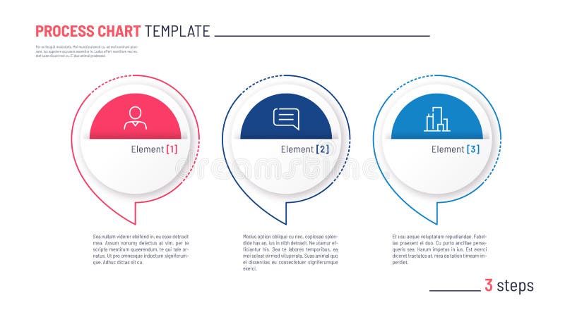 Vector Infographic Process Chart Template. Three Steps Stock Vector ...