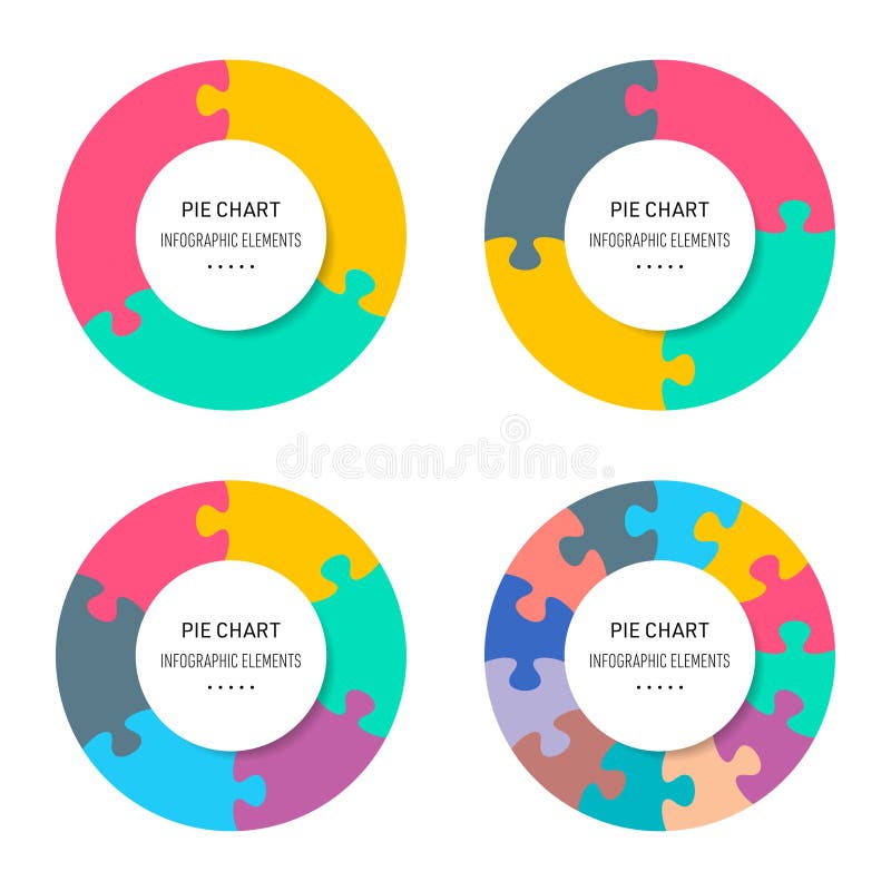 Vector Infographic Puzzle Pie Chart Diagram Set Stock Vector ... Vector Infographic Puzzle Pie Chart Diagram Set Stock Vector ...