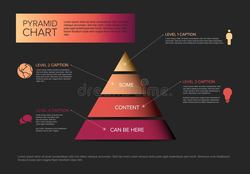 Vector Infographic Pyramid Chart Diagram Template Stock Vector ...