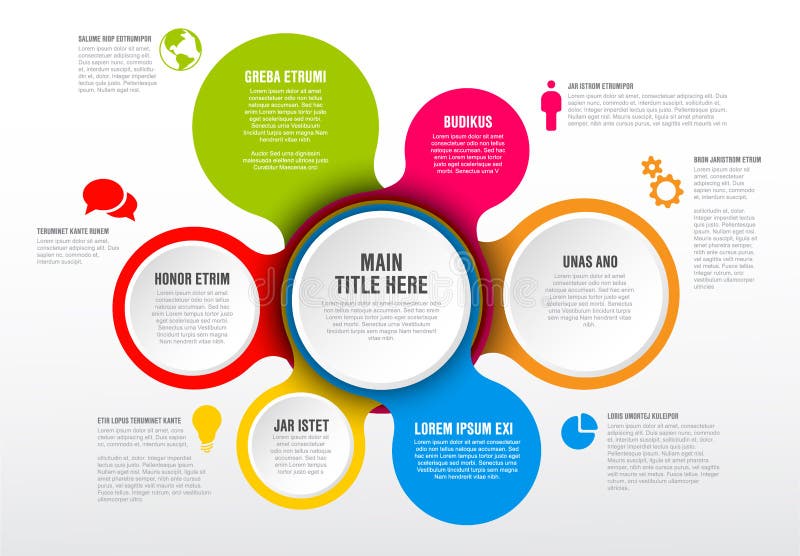 Vector Infographic Report Template Stock Vector - Illustration of graph ...