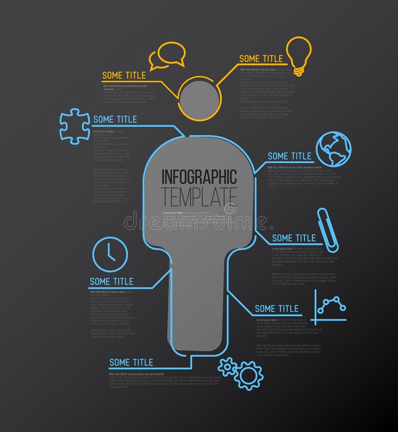 Vector Infographic Report Template - Figure Stock Vector - Illustration ...