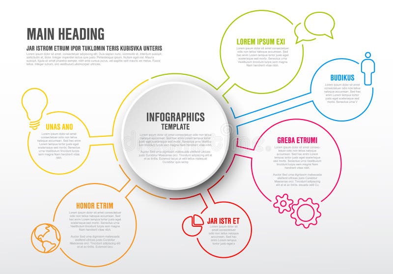 Vector Infographic Report Template Stock Vector - Illustration of green ...