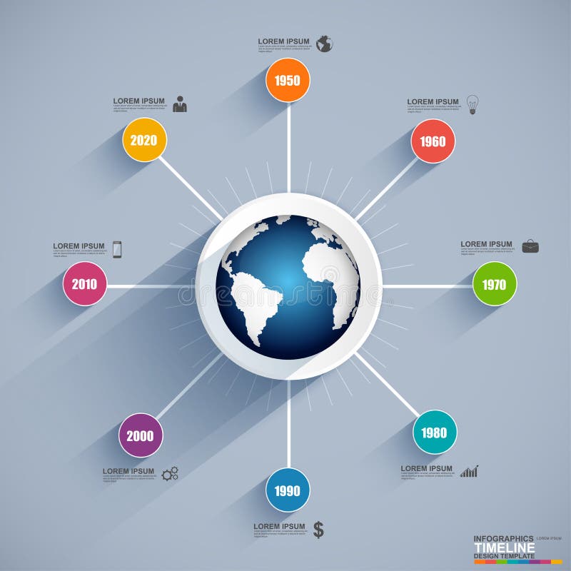 Infographic Timeline Vector Design Template Stock Vector Illustration