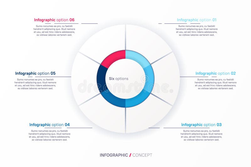 Vector Infographic Round Chart Template Stock Vector - Illustration of ...