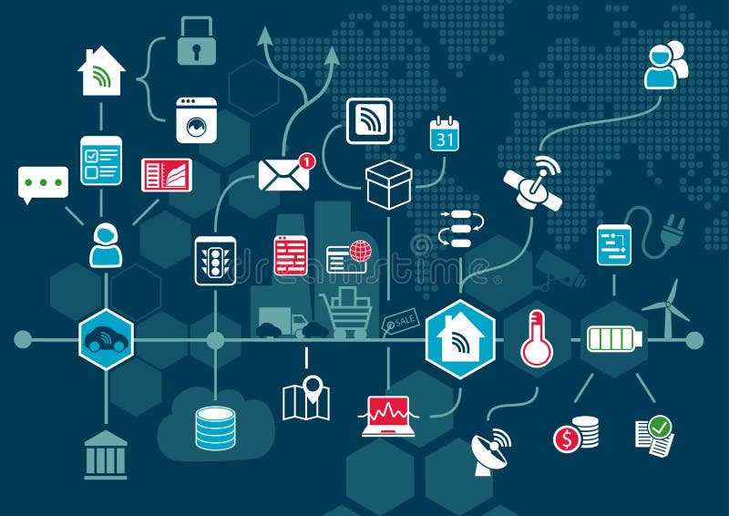 Smart Home Automation Background. Stock Vector - Illustration of icon ...