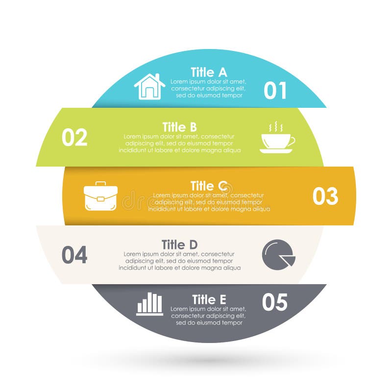 Vector Infographic with 5 Steps, Options or Processes. Template for ...