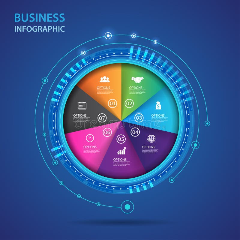 Business Technology at Abstract Financial Charts in Sky on City ...