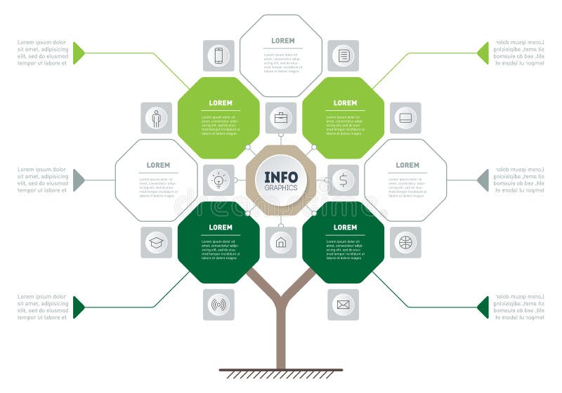 Vector Infographic of Technology or Education Process with 4 or 7 ...