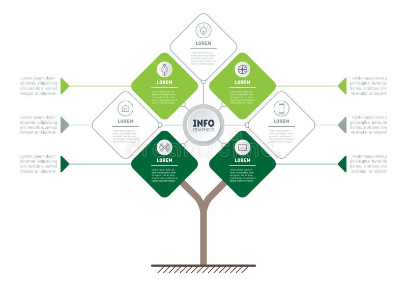Vector Infographic of Technology or Education Process with 4 or 7 ...