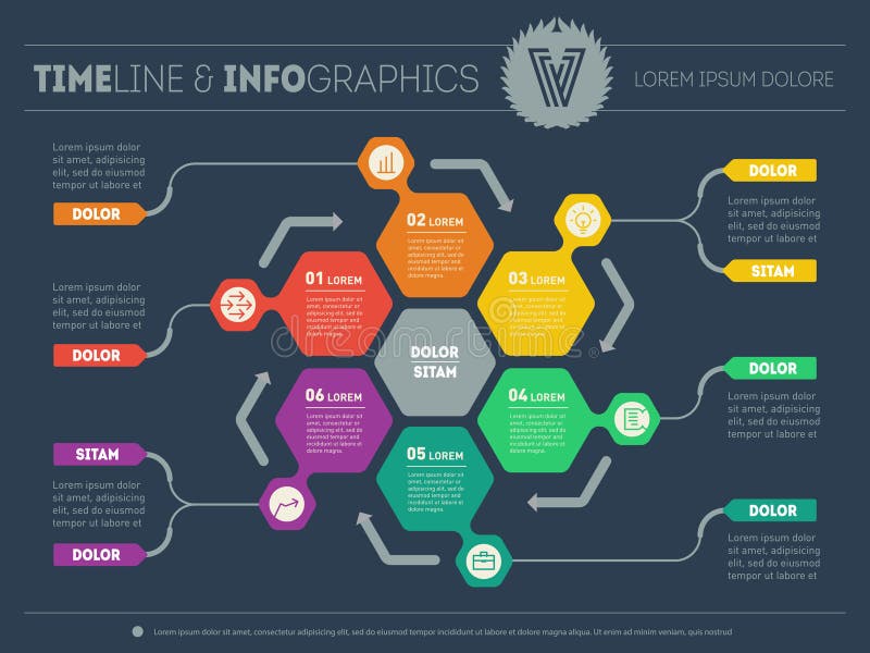 Vector Infographic of Technology or Education Process. Stock Vector ...