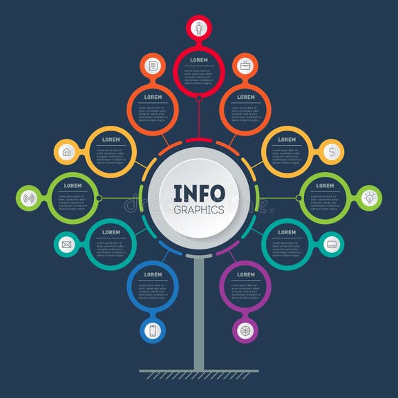 Vector Infographic of Technology or Education with 11 Steps. Business ...