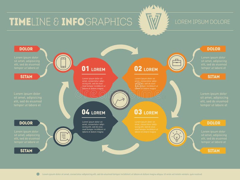 Vector Infographic of Technology Process Stock Vector - Illustration of ...