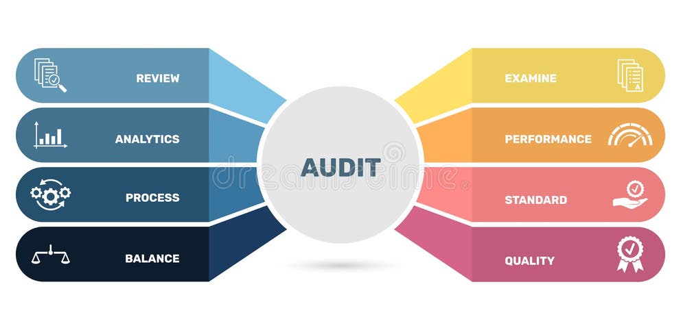 Vector Infographic Template Audit Template. Can Be Used for Process ...