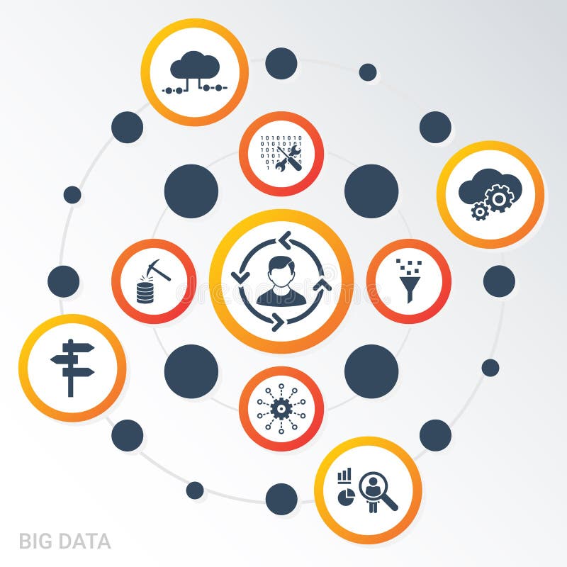 Data Mining Icon. Monochrome Style Design from Big Data Icon Collection. UI. Pixel Perfect ...